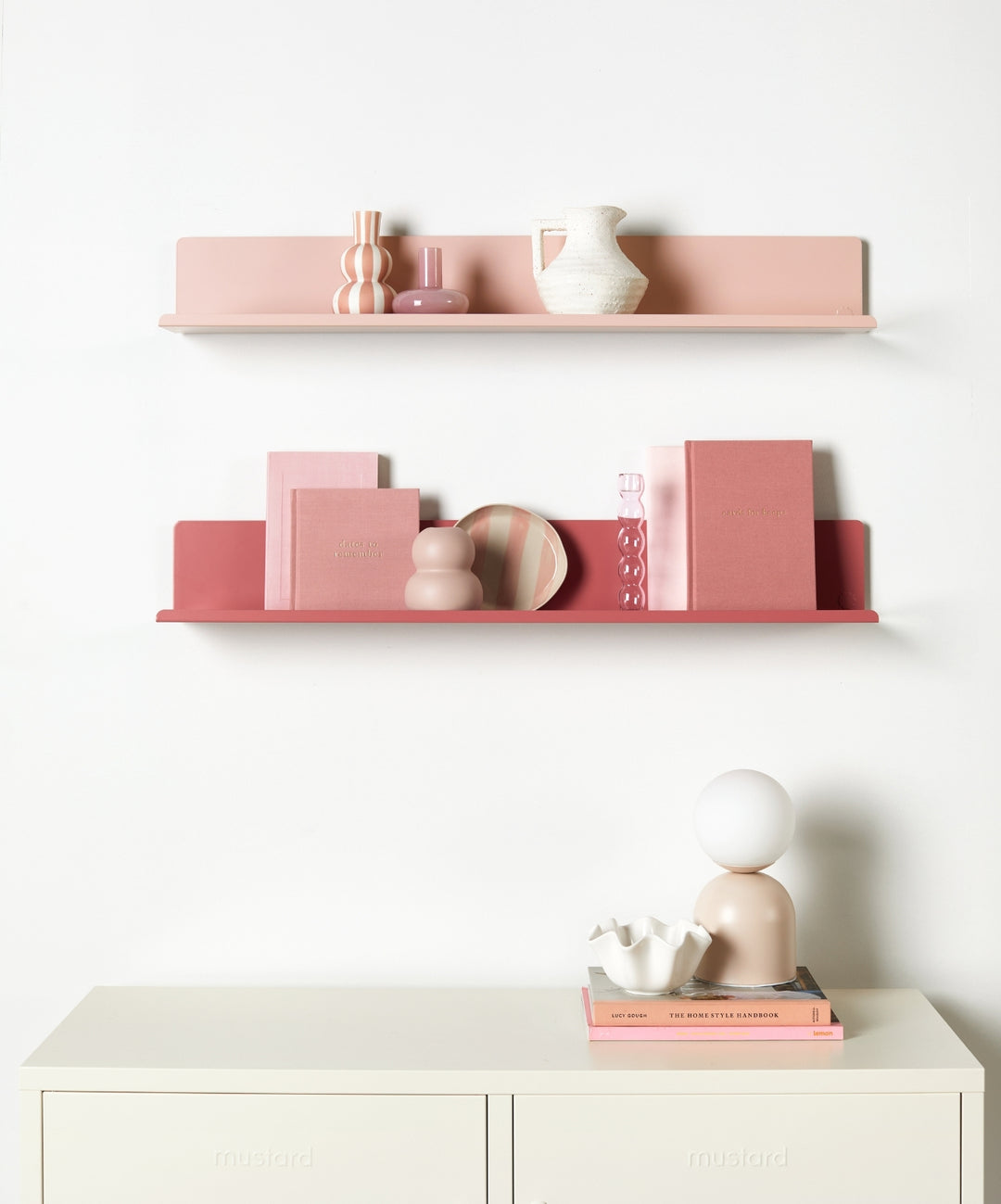 The Ledge in Berry Large • Deep Pink Floating Wall Shelf • Mustard Made ...
