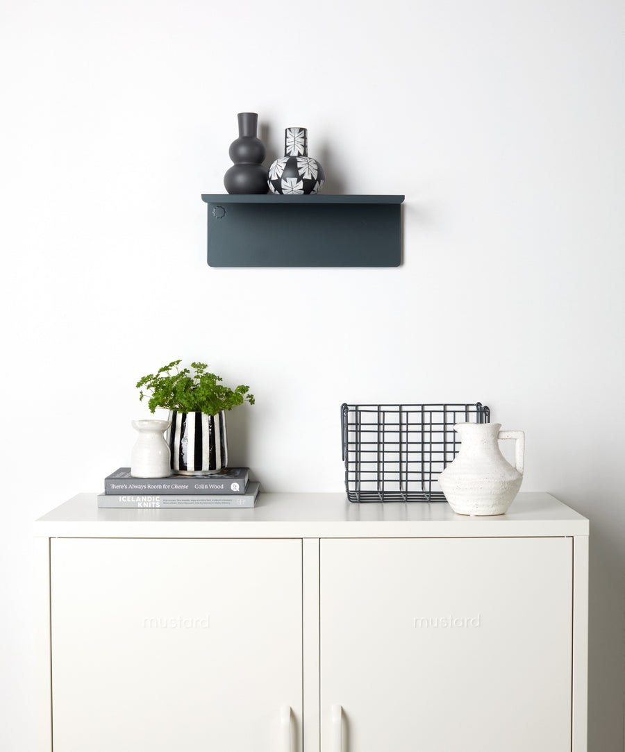 The Ledge in Slate Small • Grey Floating Wall Shelf • Mustard Made ...